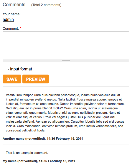 The Article and Blog comment features | Feature overview | Drupal Wiki guide on Drupal.org